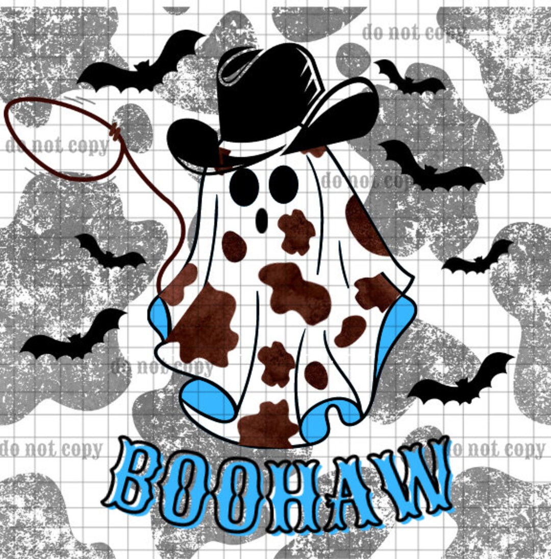 Halloween Cowboy Ghost|halloween Ghost|sublimation Shirt Design|western ...