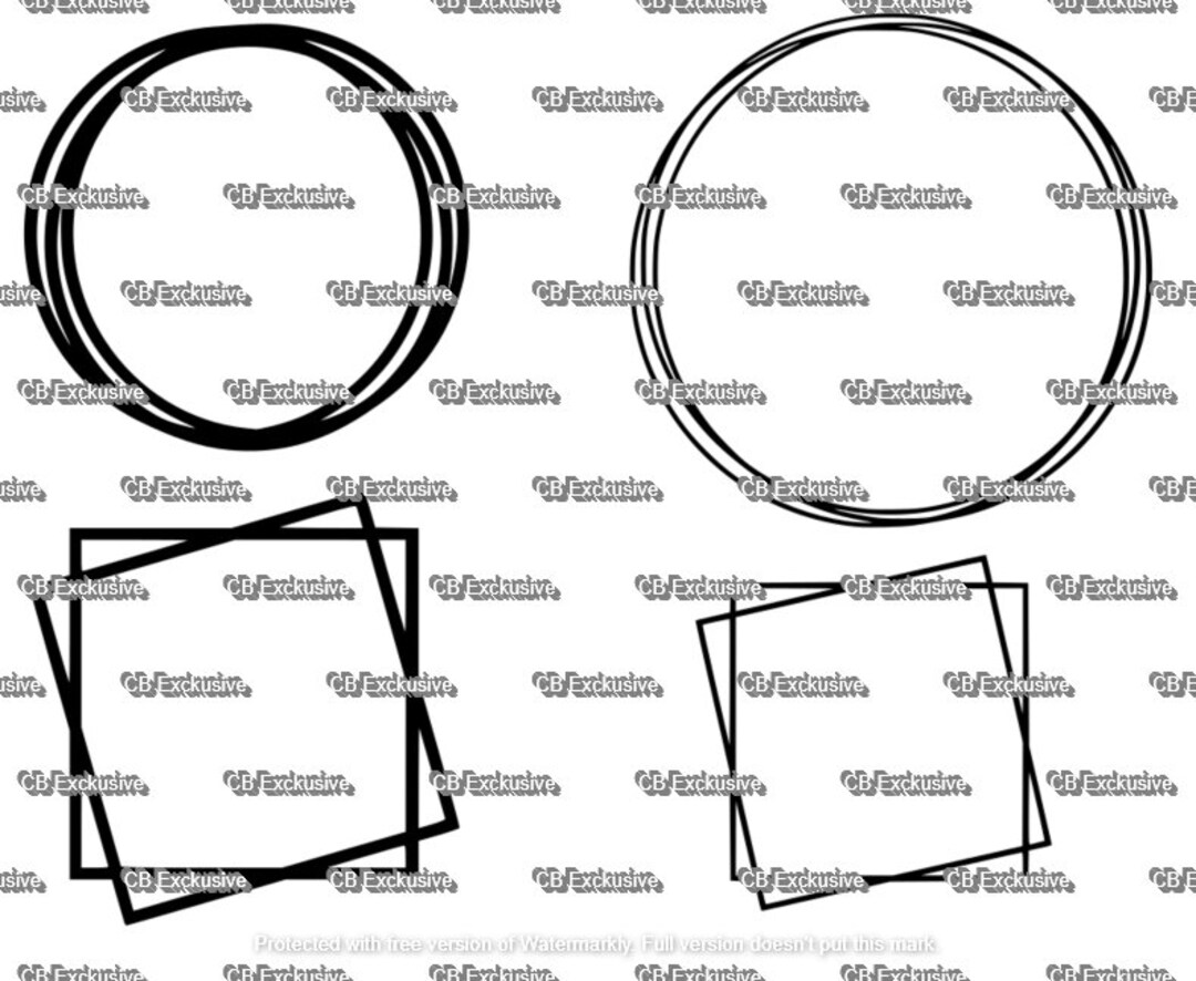 Double Square Frame, Circle Frame, Stacked Square Frame, Stacked Circle ...