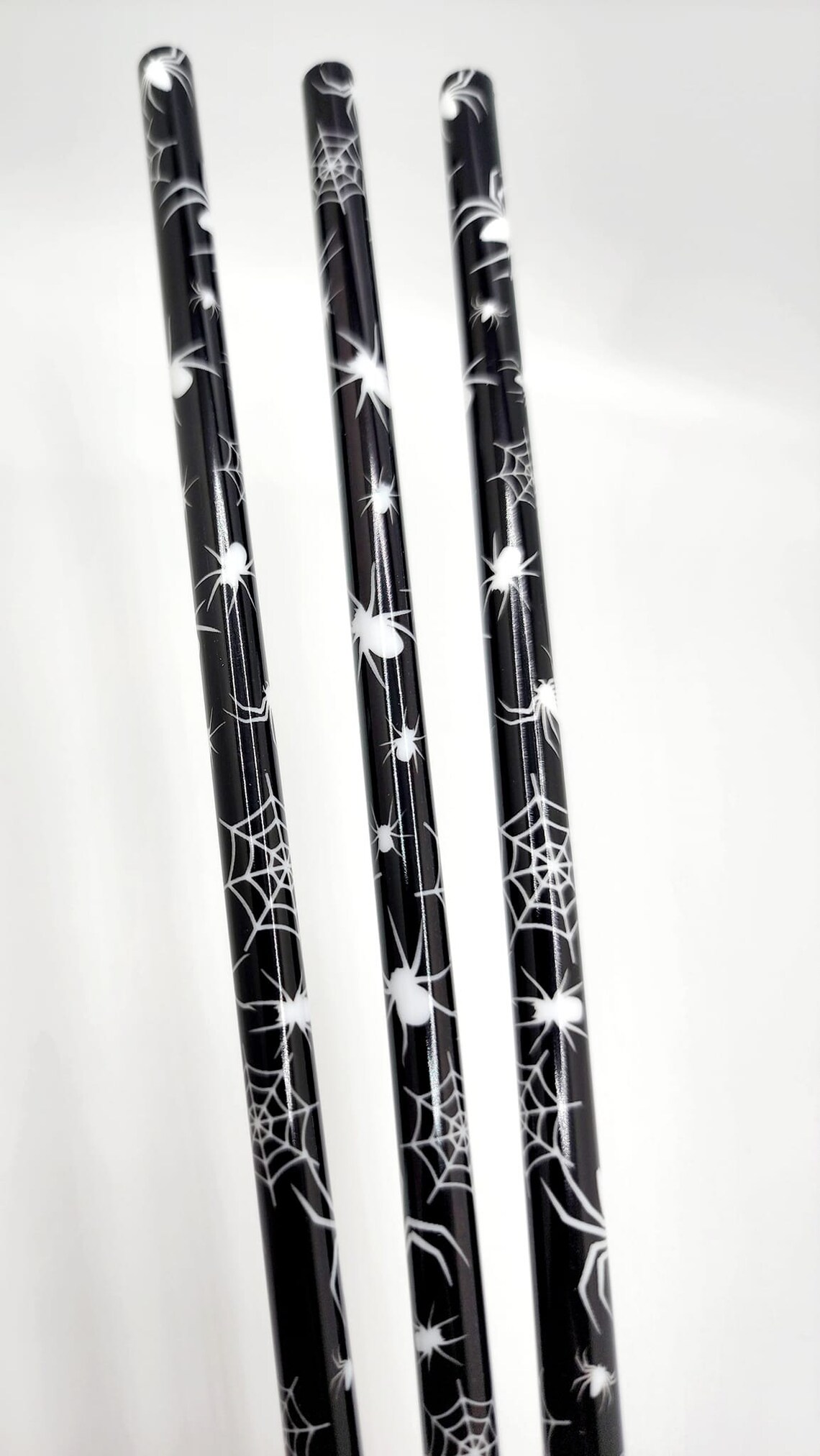 Halloween Strawsreusable Straw10 Inch Strawspider Web - Etsy