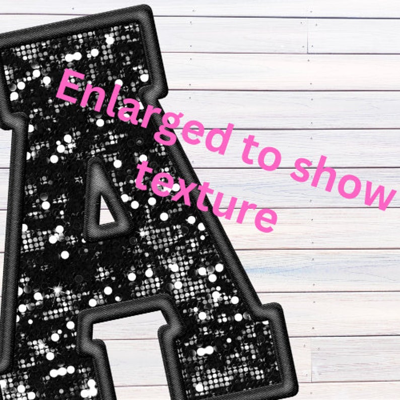 Sequin Letters PNG| Sequin Letters SVG | Faux Sequin Alphabet| Black ...