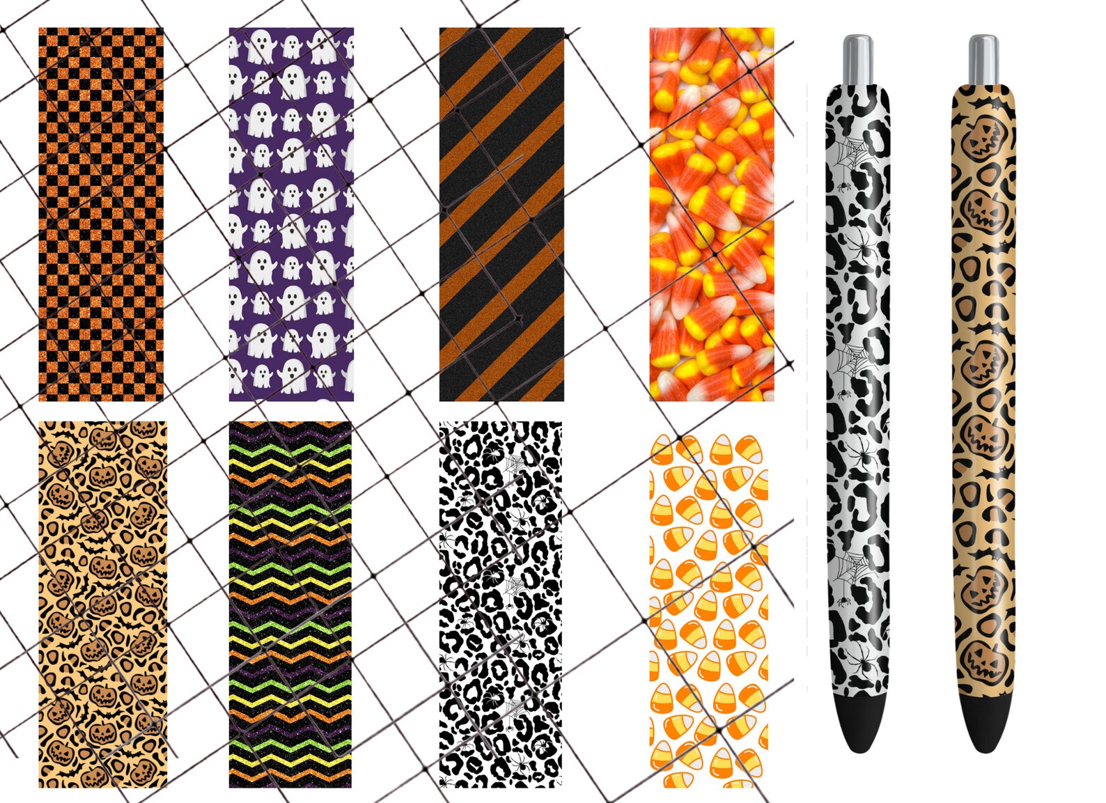 Halloween Pen Wraps|ink Joy Pen Wraps|pumpkin Pen Wraps|leopard Pen ...