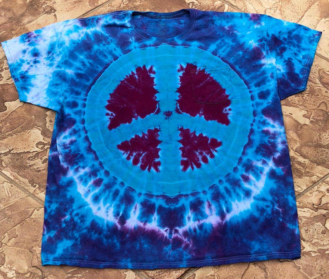Stunning raspberry Fields Peace Sign Tye Dye - Etsy