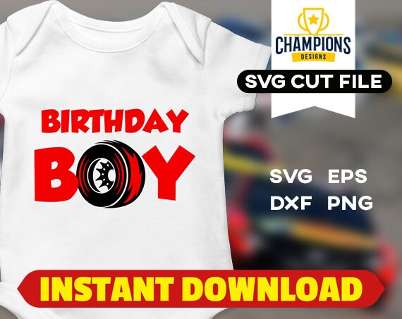 Birthday Boy racing theme SVG files Silhouette svg Cricut | Etsy