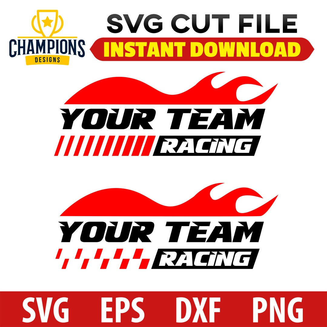 Custom Racing Emblem, Your Team Racing, Custom Emblem, Custom Decal ...