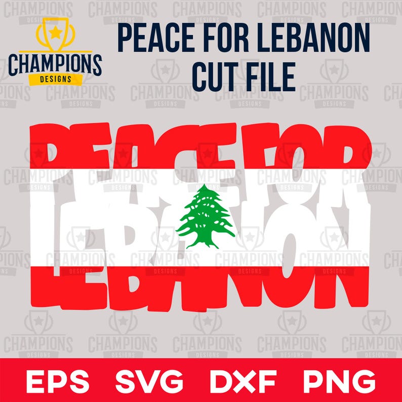 Peace for Lebanon Svg, Lebanon Cut File, Lebanon Flag Svg, Instant ...