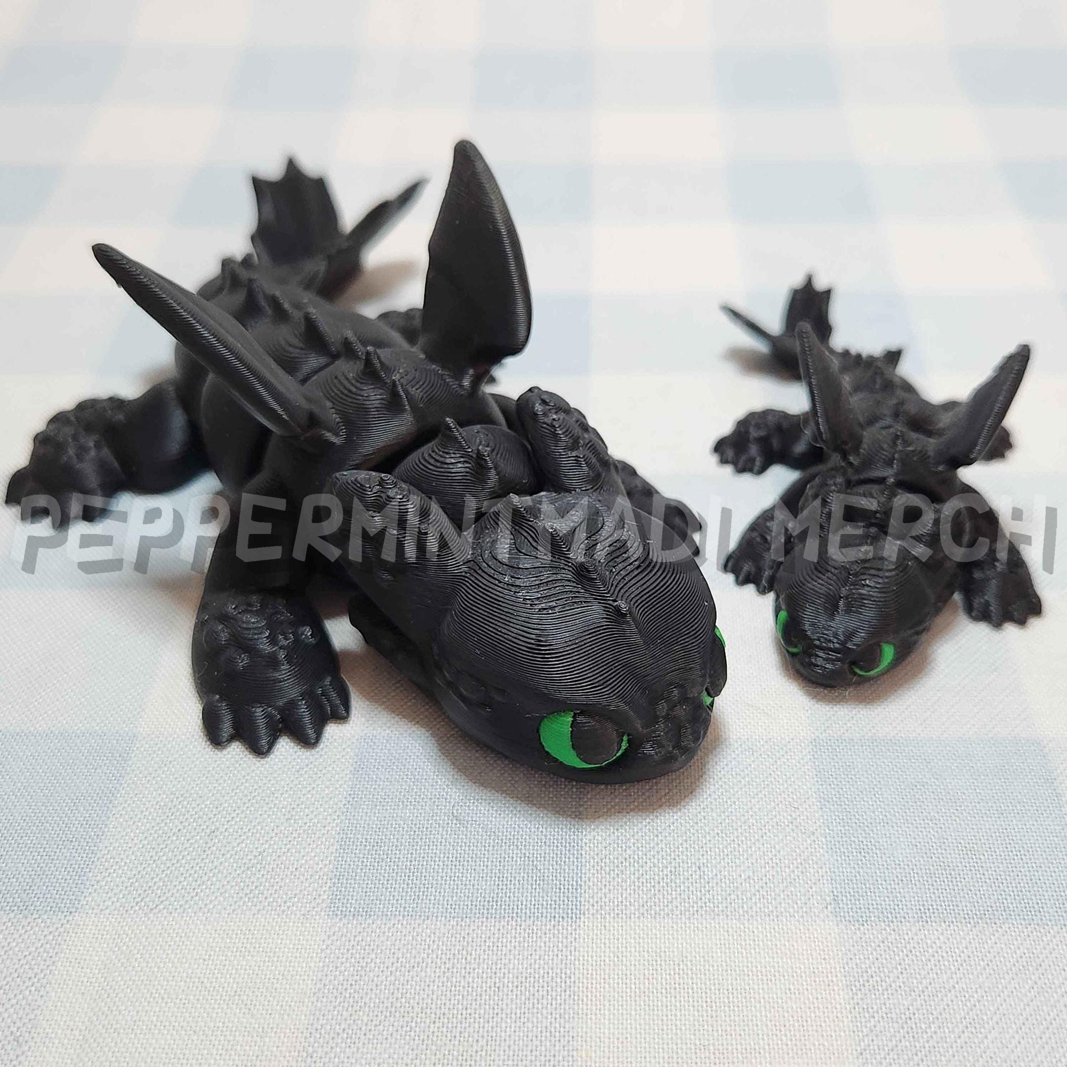 Wiggly Toothless | 3D Printed PLA Night Fury Fidget | Flexi Articulated ...