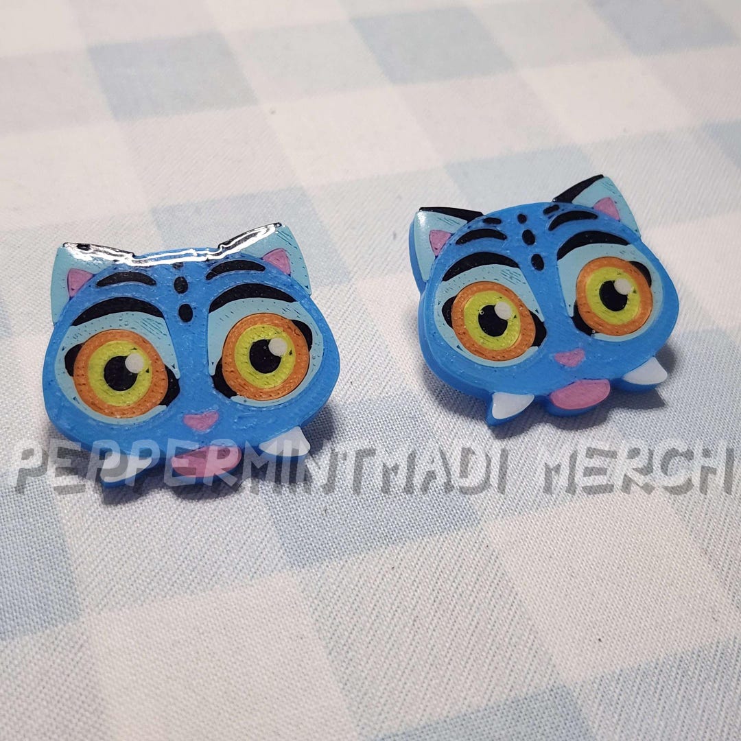 Derpy Tiger Pin | 3D Printed Handmade Pin Accessory | Kpop Demon ...