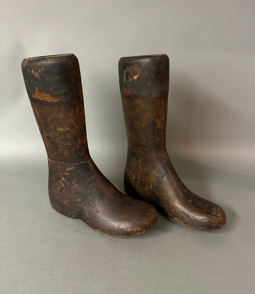 Antique Pair Wooden Childs Boot Maker Forms Fram L Co. 19th C - Etsy