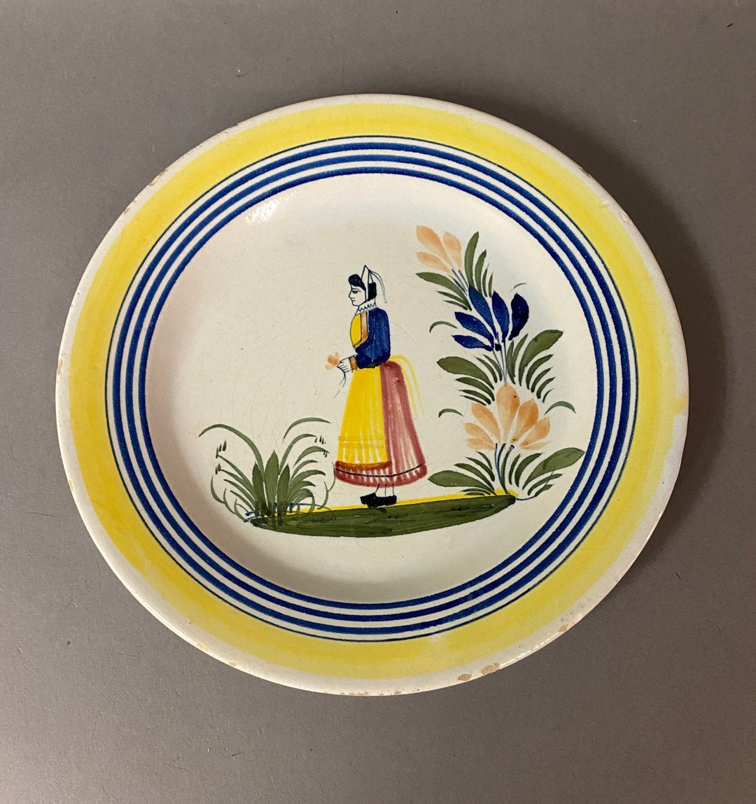 Vintage Henriot Quimper French Pottery Breton Plate Circa 1930 - Etsy