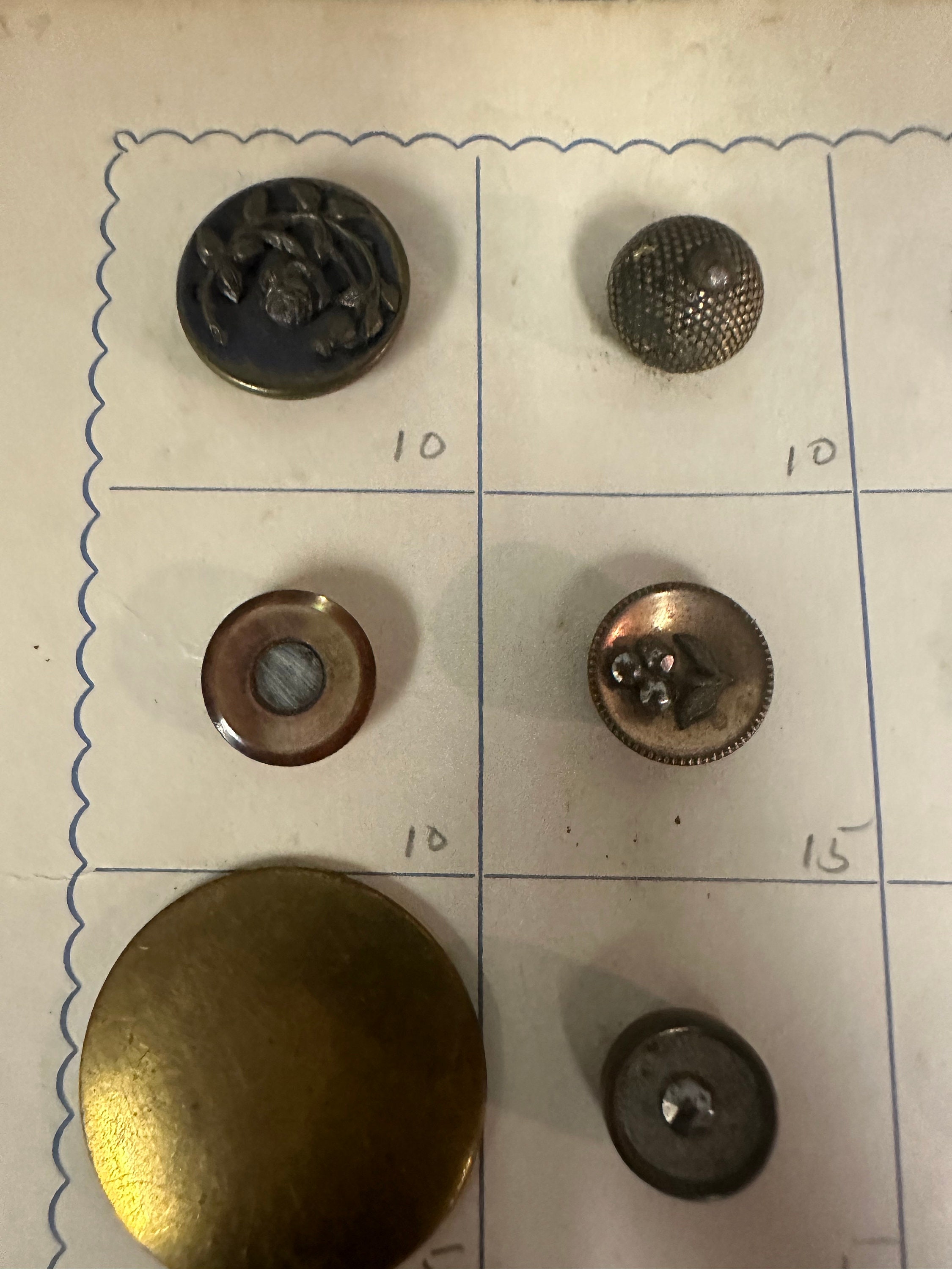 Antique Victorian Button Collector Card of 16 Buttons Circa 1900s - Etsy