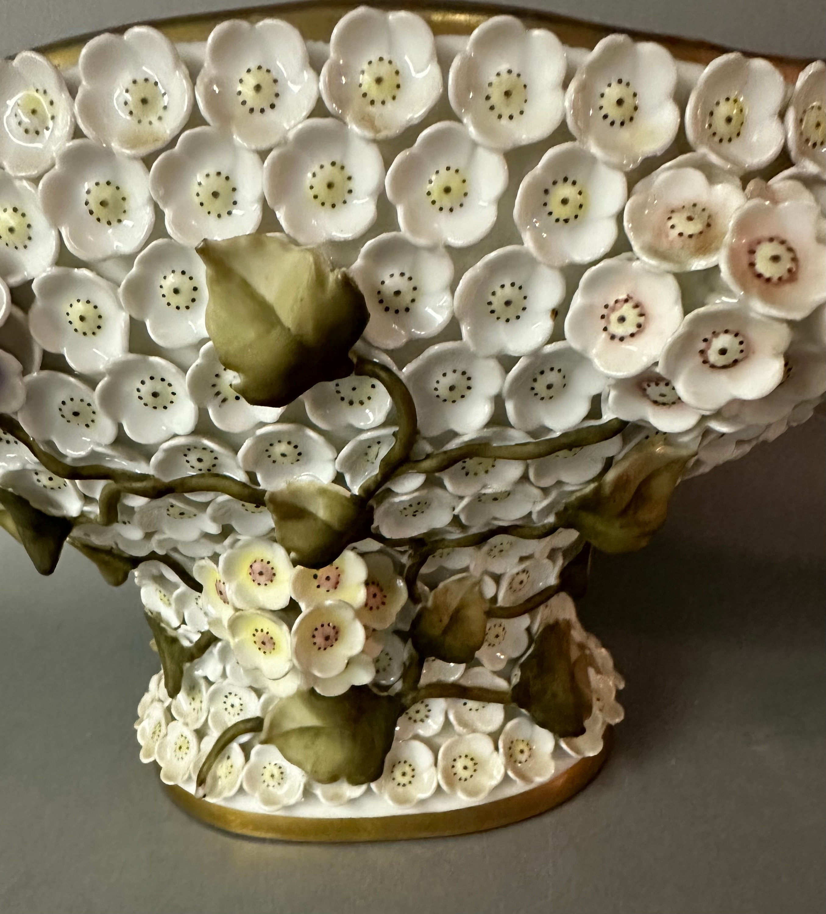 Antique Meissen Schneeballen Snowball Style German Porcelain Center ...