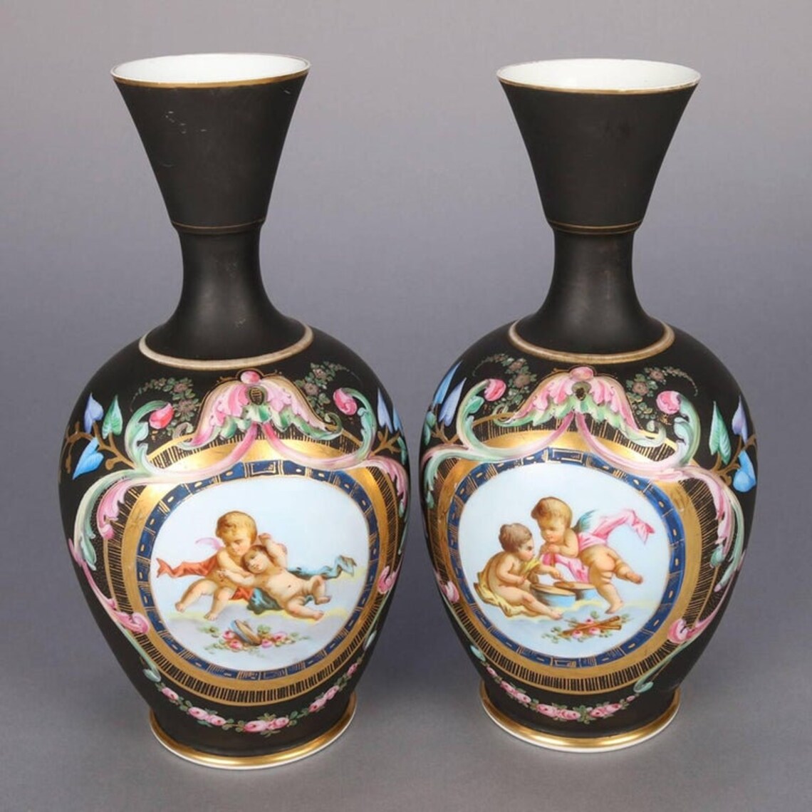 Antique Pair French Classical Hand-painted Old Paris Porcelain - Etsy