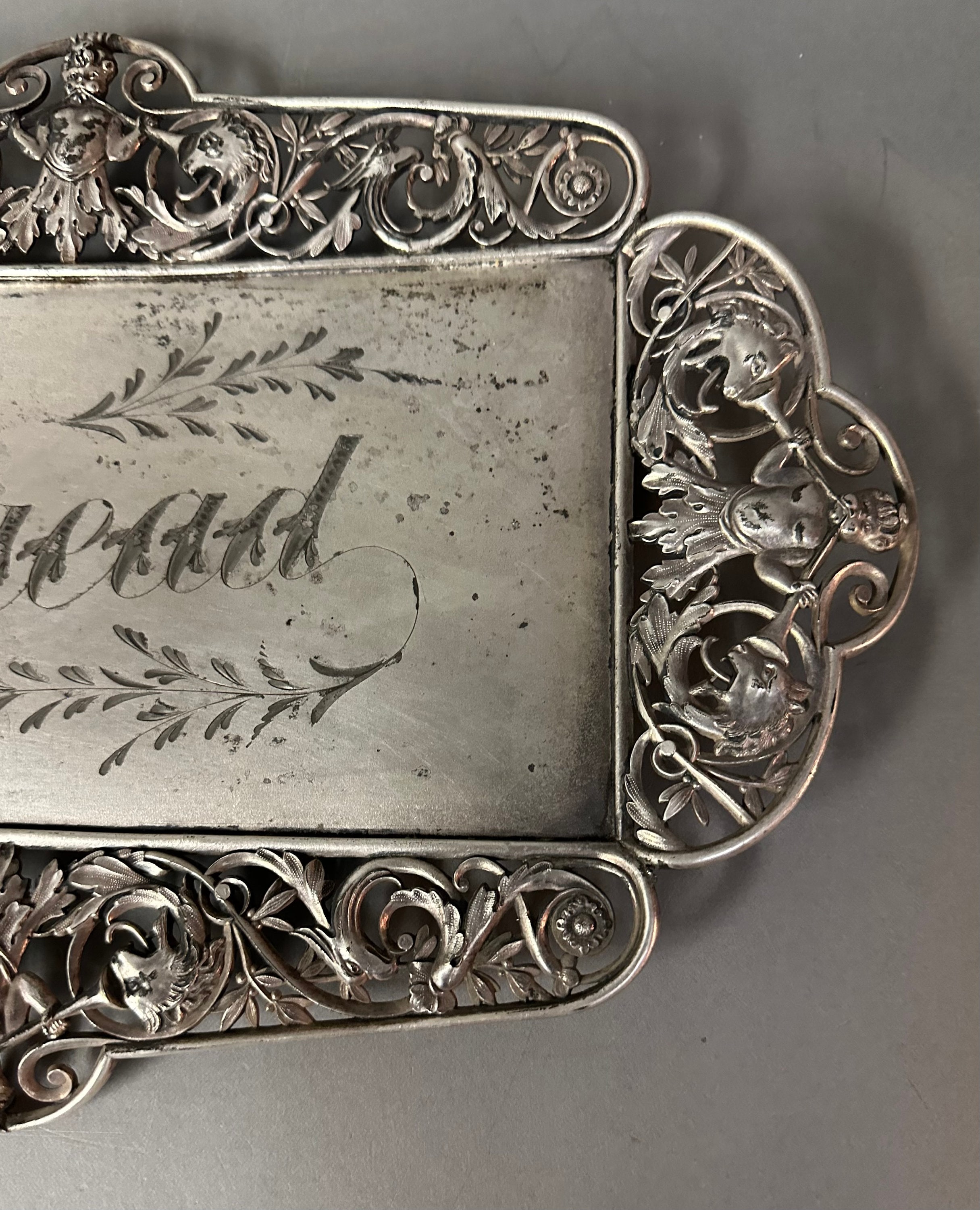 Antique Victorian James Tufts Reticulated Silver Plate Bread Serving ...