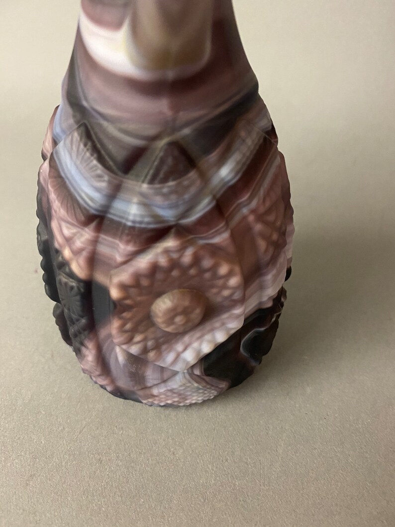 Vintage Imperial Purple Slag Glass Cruet Etsy