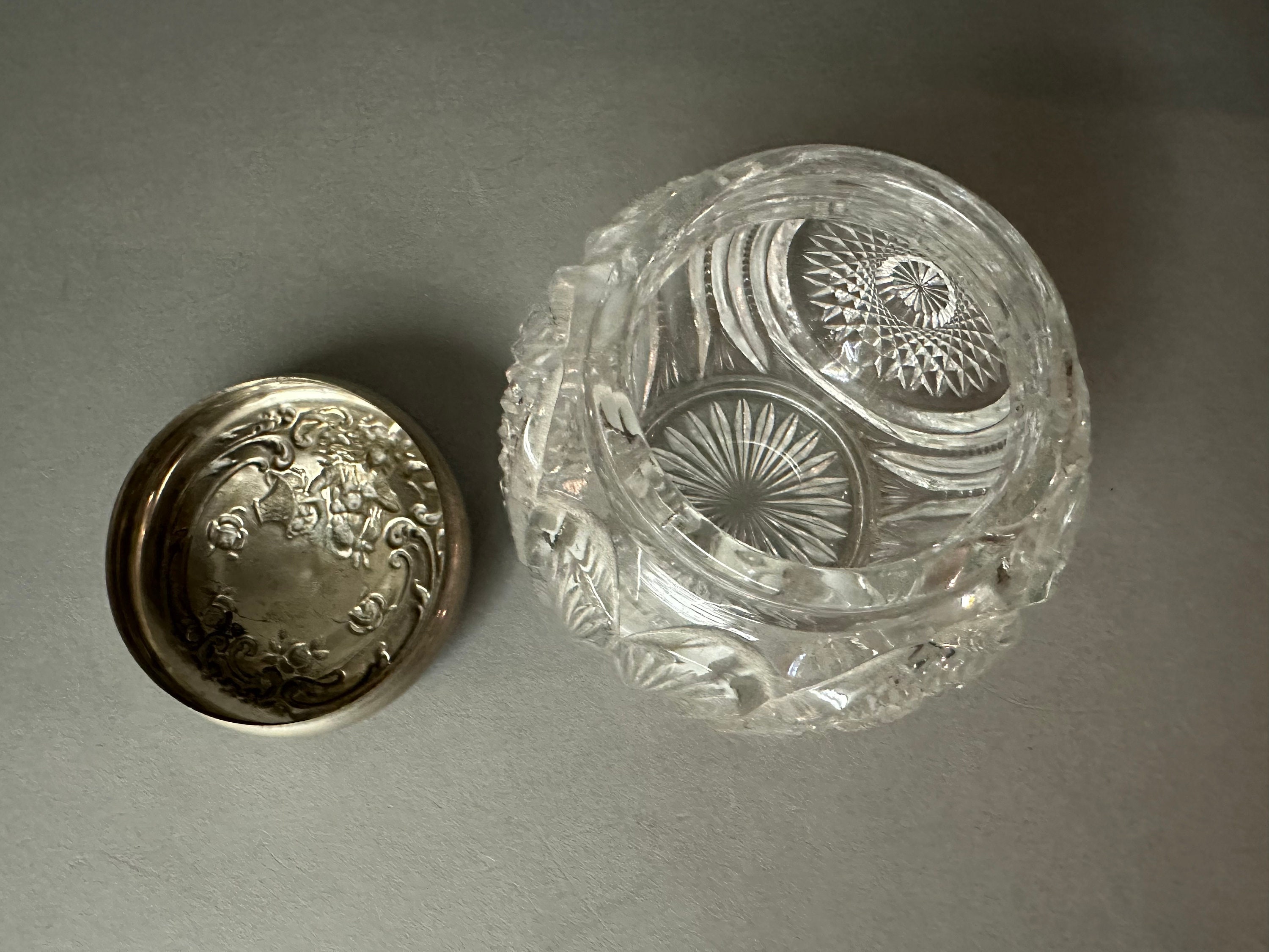 Antique Victorian Pressed Glass Powder Jar Circa 1900 - Etsy