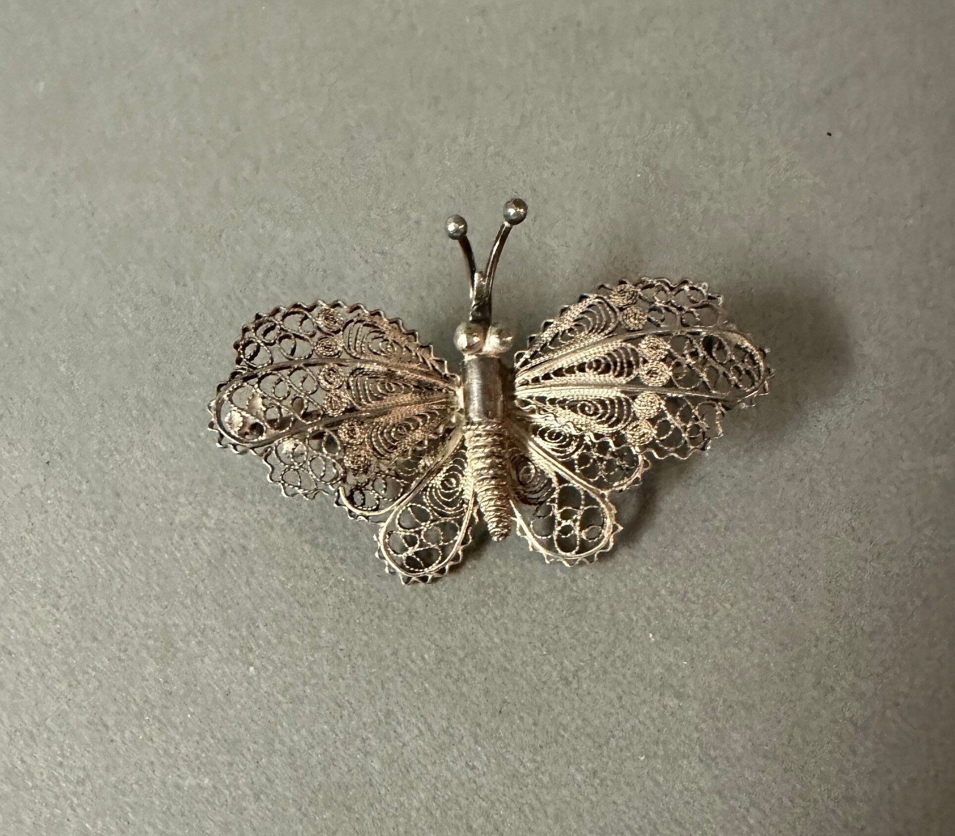 Antique Silver Filigree Butterfly Brooch Circa 1910 - Etsy