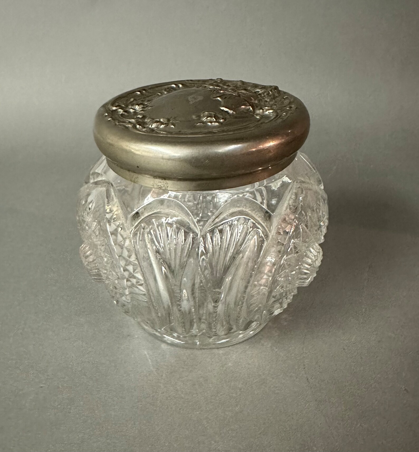Antique Victorian Pressed Glass Powder Jar Circa 1900 - Etsy