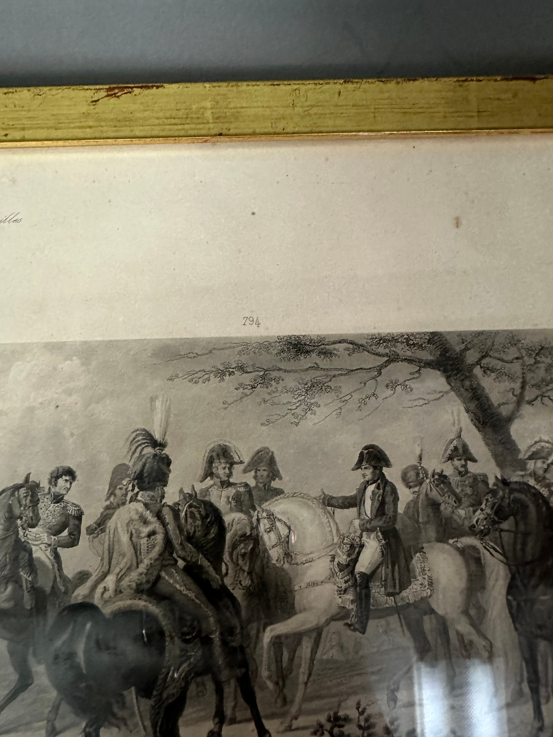 Antique French Lithograph of Napoleon Bonaparte Battle of Austerlitz ...