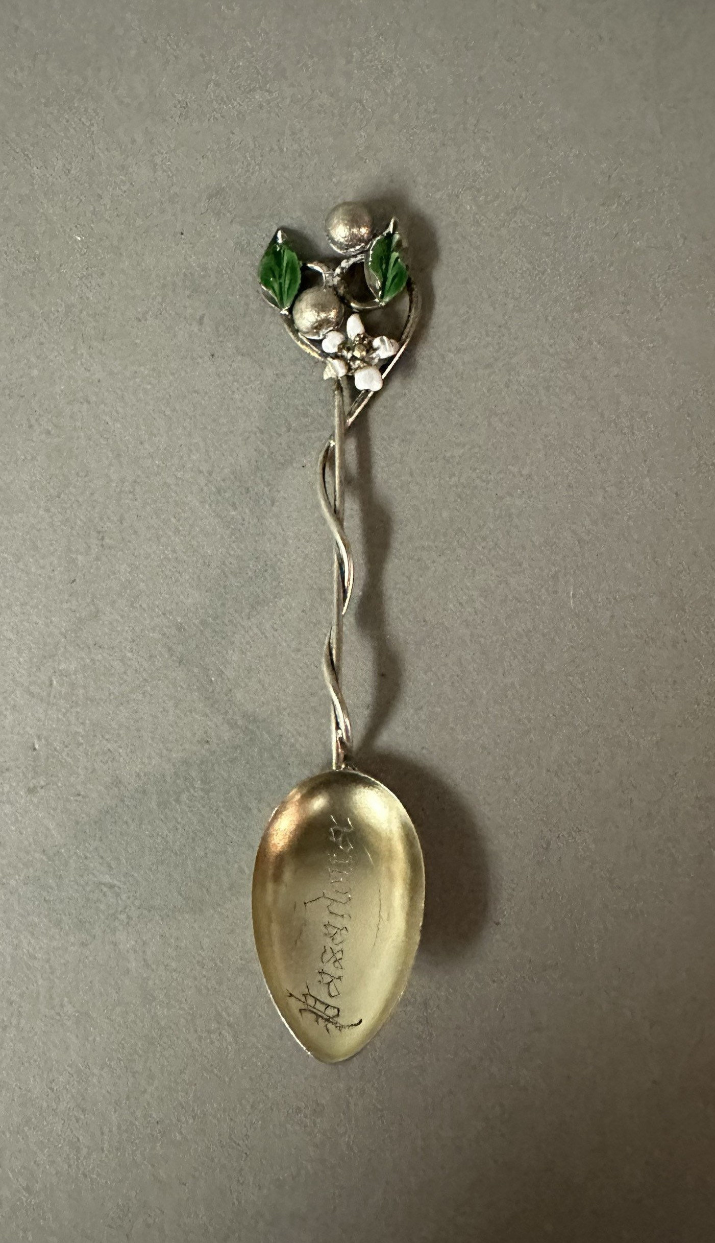 Antique Sterling Silver Enameled Souvenir Spoon Circa 1900 - Etsy