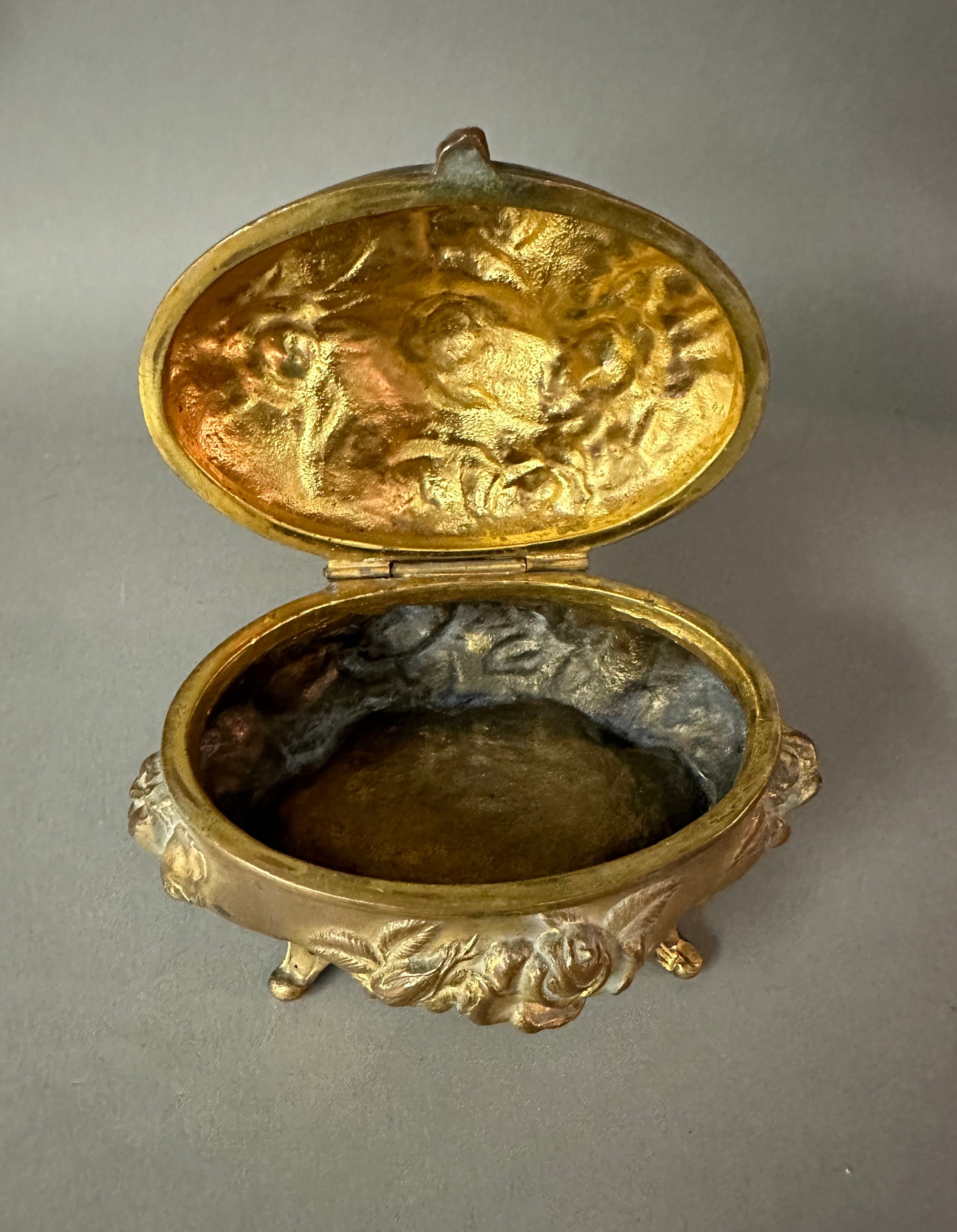 Art Nouveau Bronzed Metal Jewel Box Circa 1900 - Etsy