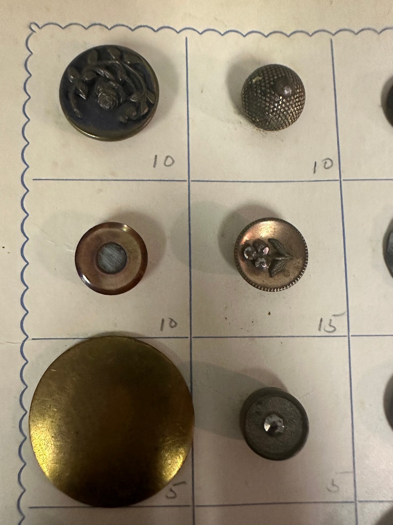 Antique Victorian Button Collector Card of 16 Buttons Circa 1900s - Etsy