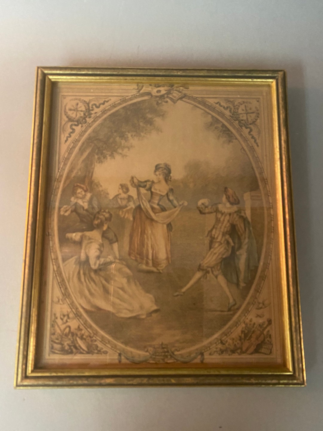 Antique French Lithograph Genre Scene Circa 1890 - Etsy