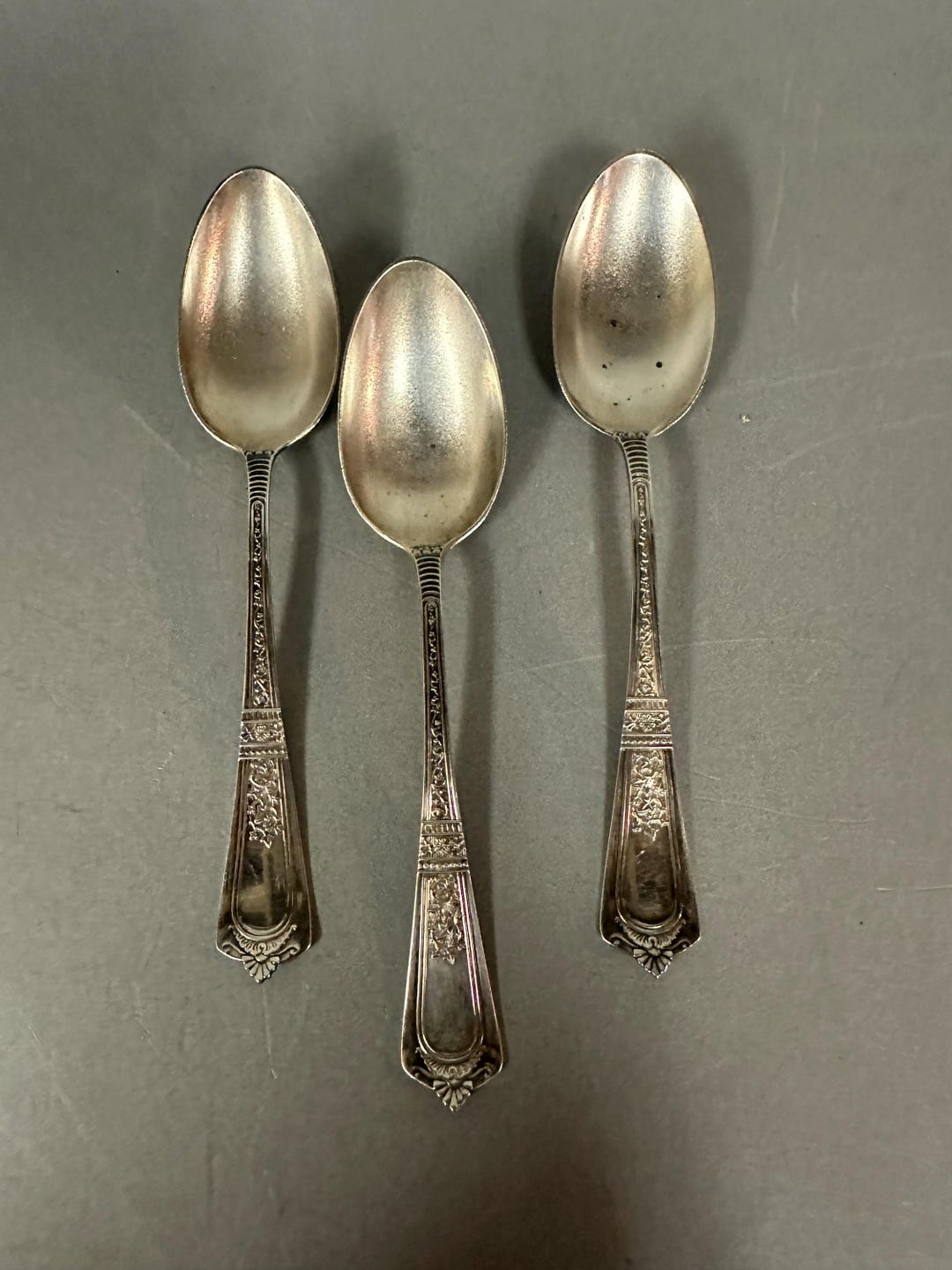 Antique Three Gorham Silver Domestic Sterling Demitasse Spoons Circa ...