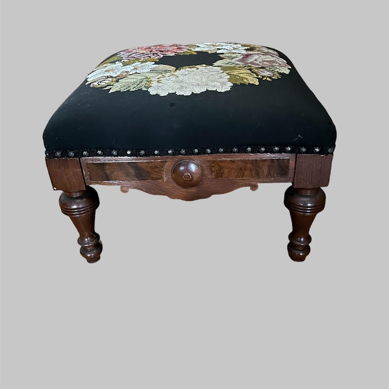 Antique Footstool - Etsy