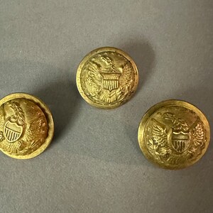 Antique Civil War Union Eagle Buttons, 19th Century Military Uniform ...
