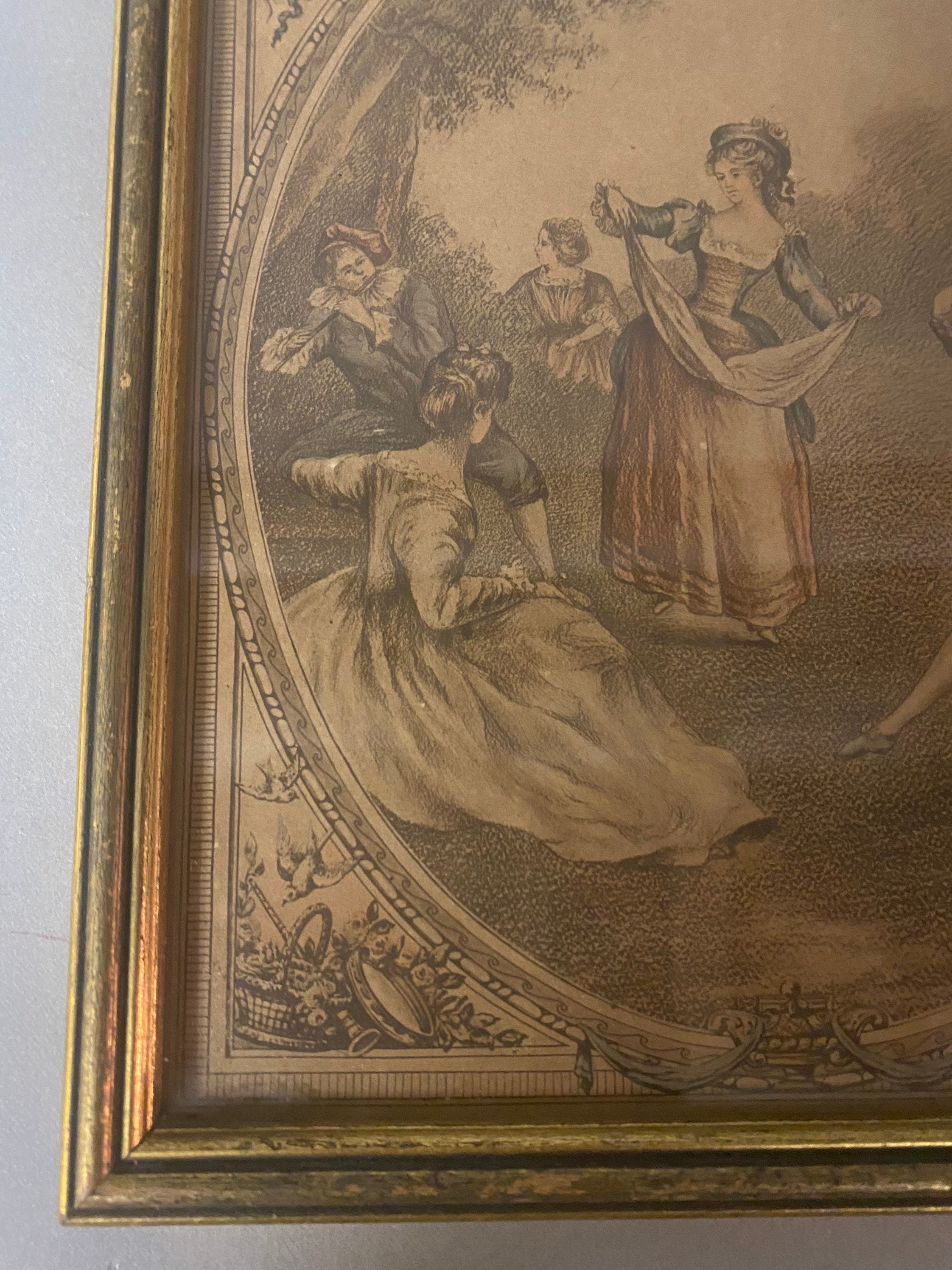 Antique French Lithograph Genre Scene Circa 1890 - Etsy