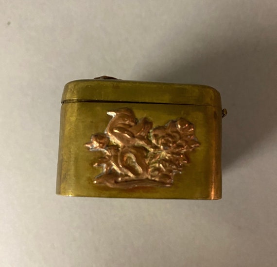 Antique Asian Brass Copper Decorated Box Circa 1900 - Gem