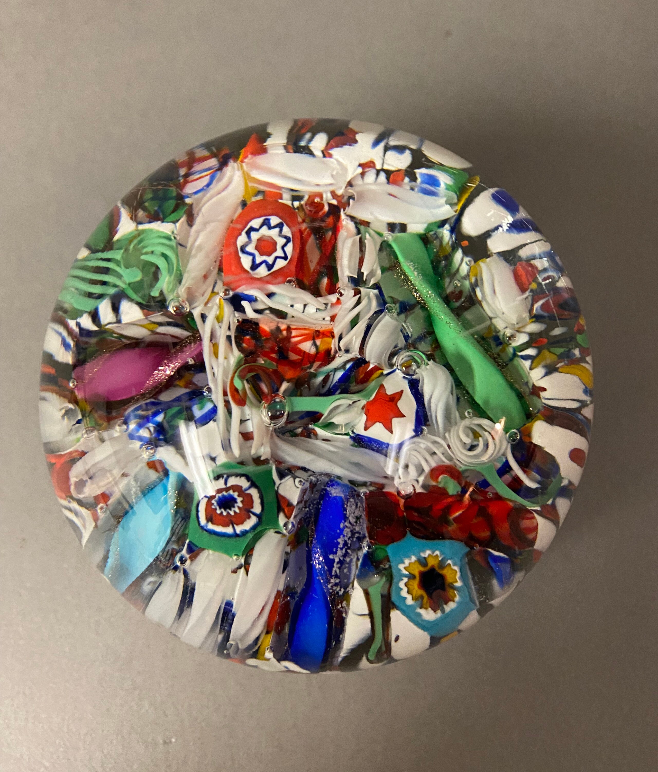 Vintage Gentile Glass Star City Millefiore Art Glass Paperweight - Etsy