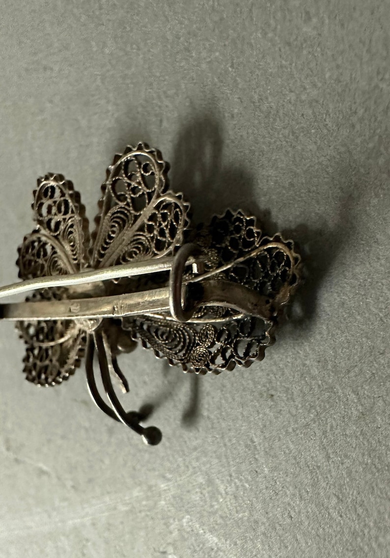 Antique Silver Filigree Butterfly Brooch Circa 1910 - Etsy