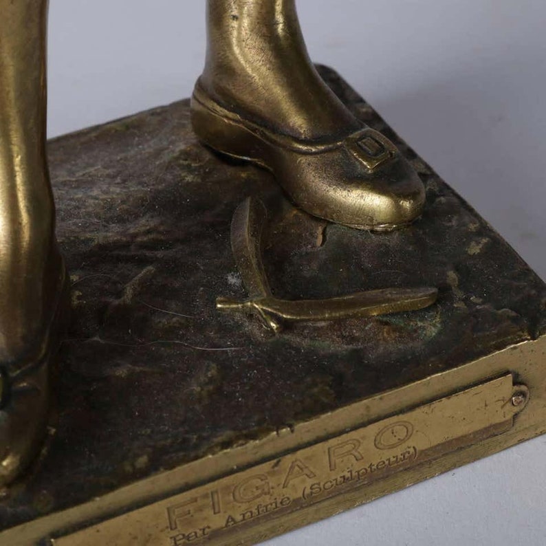 Antique Cast Gilt Bronze Sculpture Statue figaro Circa 1900 - Etsy