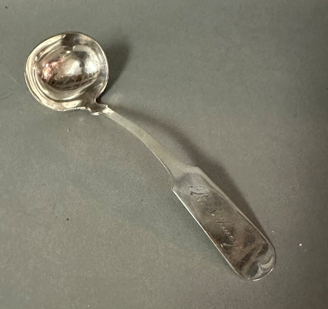 Antique 19th Century F. Curtis Coin Silver Sauce Ladle - Etsy