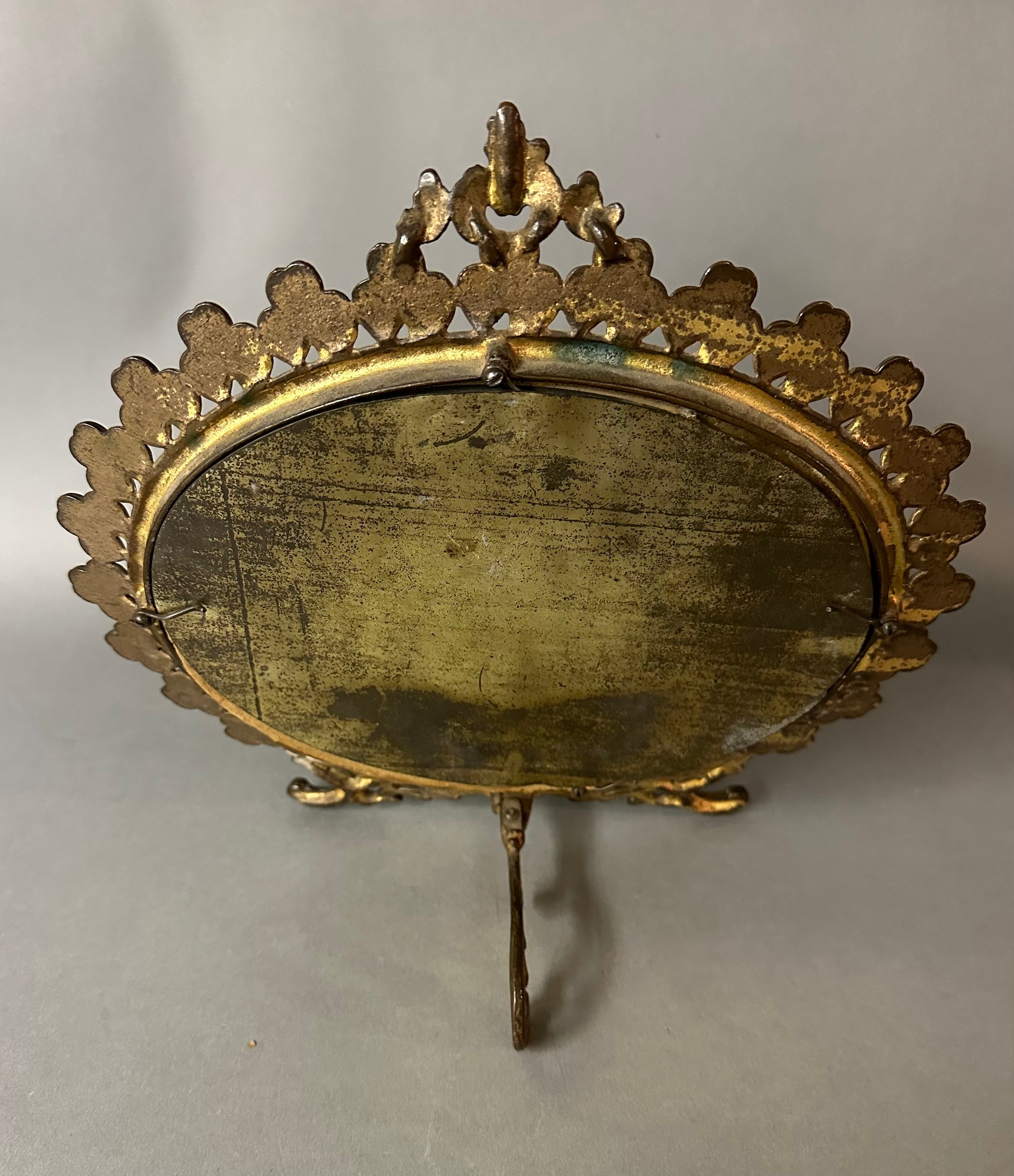 Antique Oval Gilt Metal Table Top Vanity Mirror Circa 1900 - Etsy
