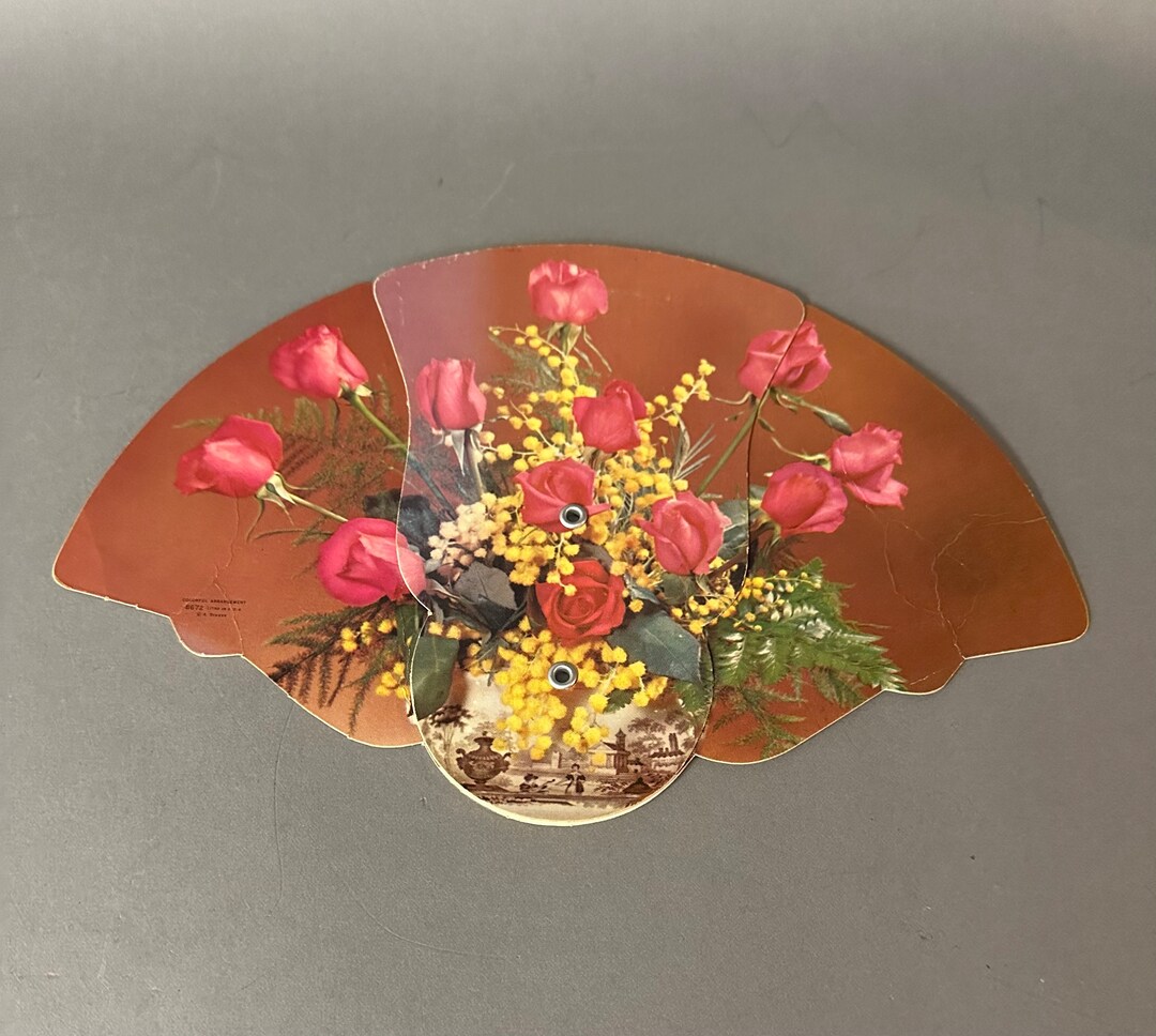 Vintage Lithograph Paper Advertising Hand Fan Circa 1930 - Etsy