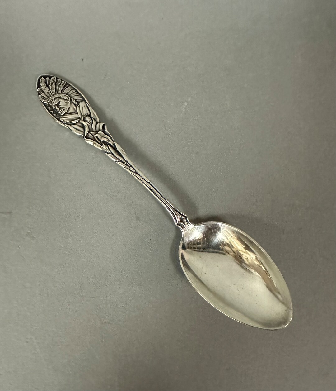 Antique Sterling Silver Native American Souvenir Portrait Teaspoon ...