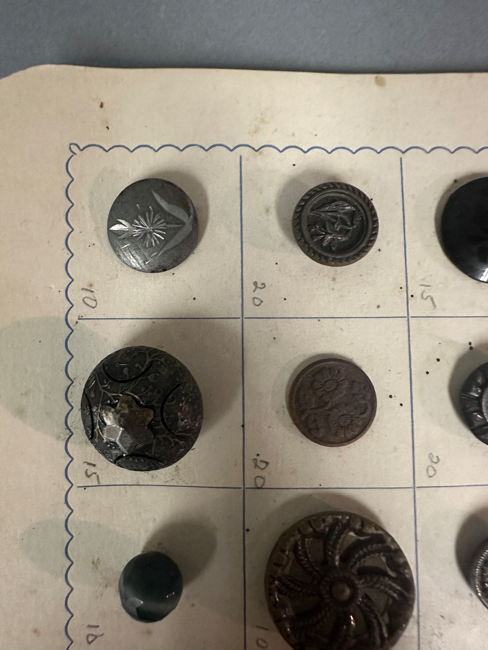 Antique Victorian Button Collector Card of 16 Buttons Circa 1900s - Etsy