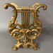 Victorian Inspired Gilt Metal Lyre Harp Music Centerpiece Bookstand ...