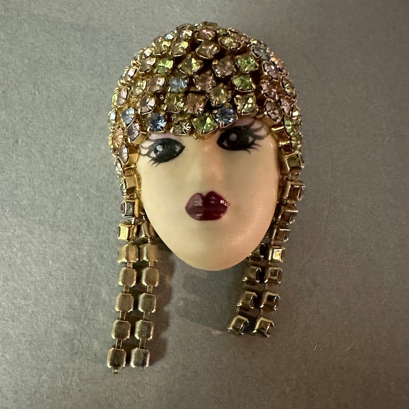 Flapper Girl Brooch - Etsy