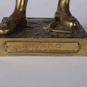 Antique Cast Gilt Bronze Sculpture Statue "figaro" Circa 1900 - Etsy