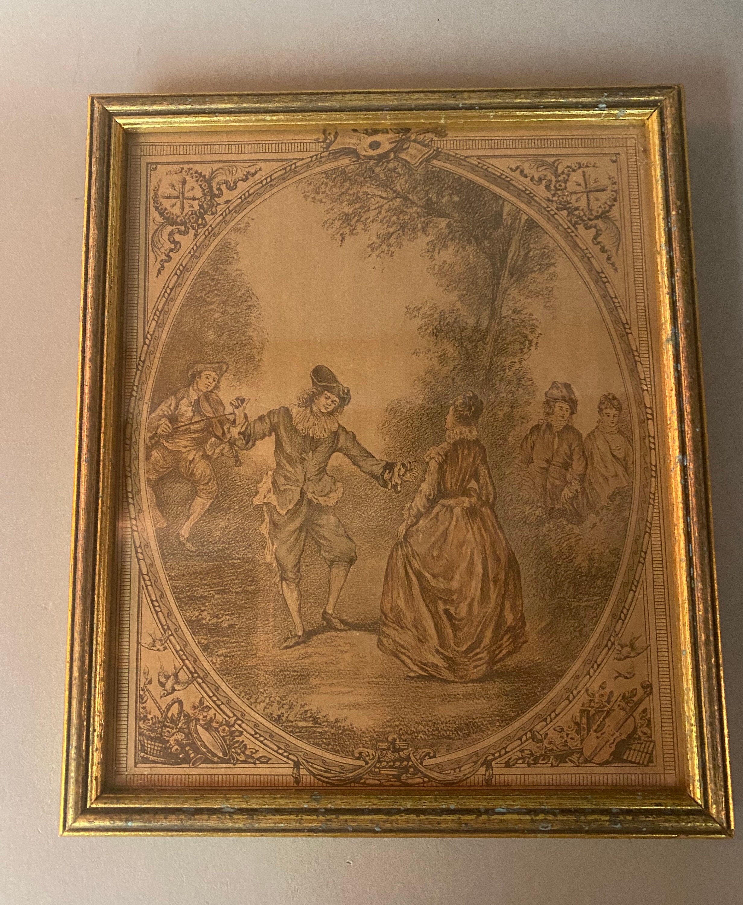 Antique French Lithograph Genre Scene Circa 1890 - Etsy