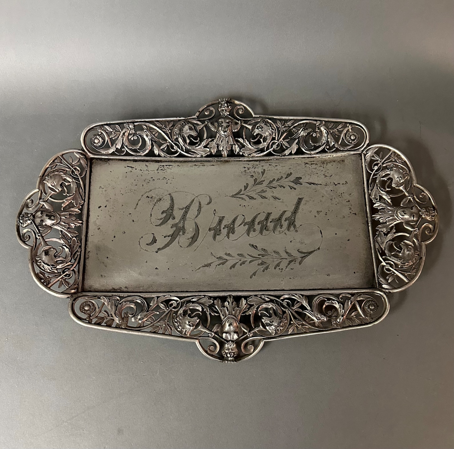 Antique Victorian James Tufts Reticulated Silver Plate Bread Serving ...