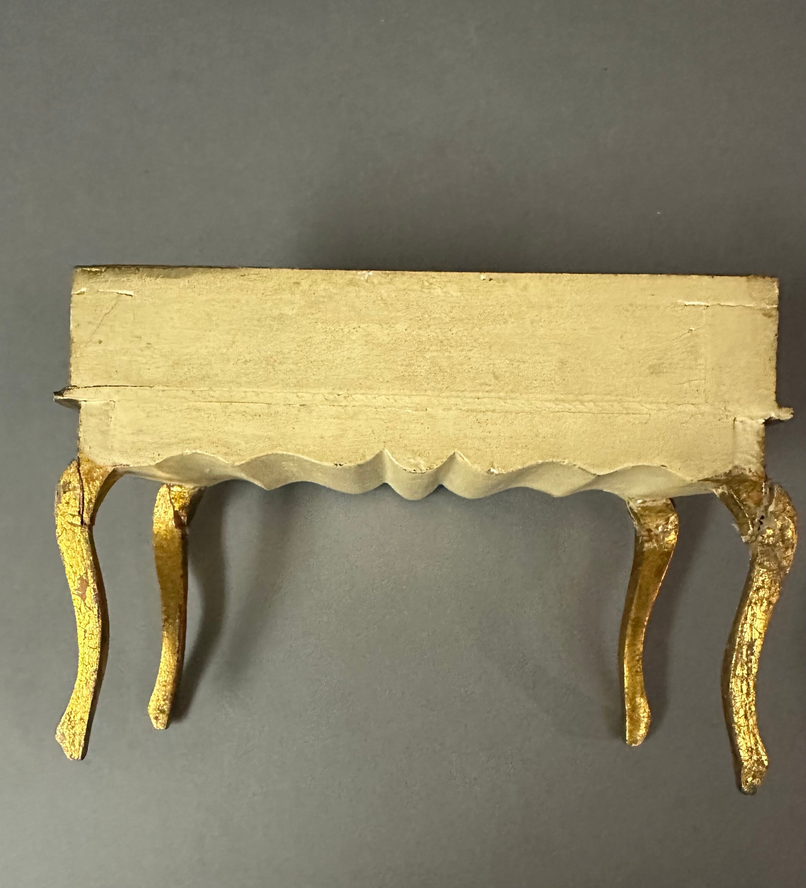 Antique French Style Miniature Gilt Wood Decorated Drop Front Ladies ...