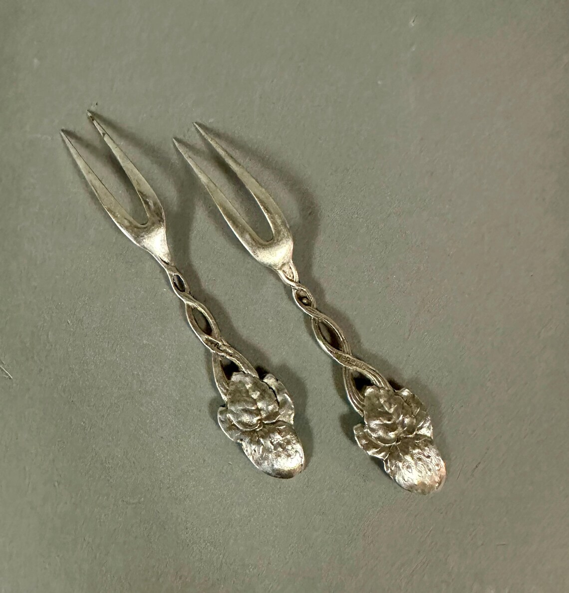 Antique 19th C Victorian Pair of Sterling Silver Strawberry Forks - Etsy