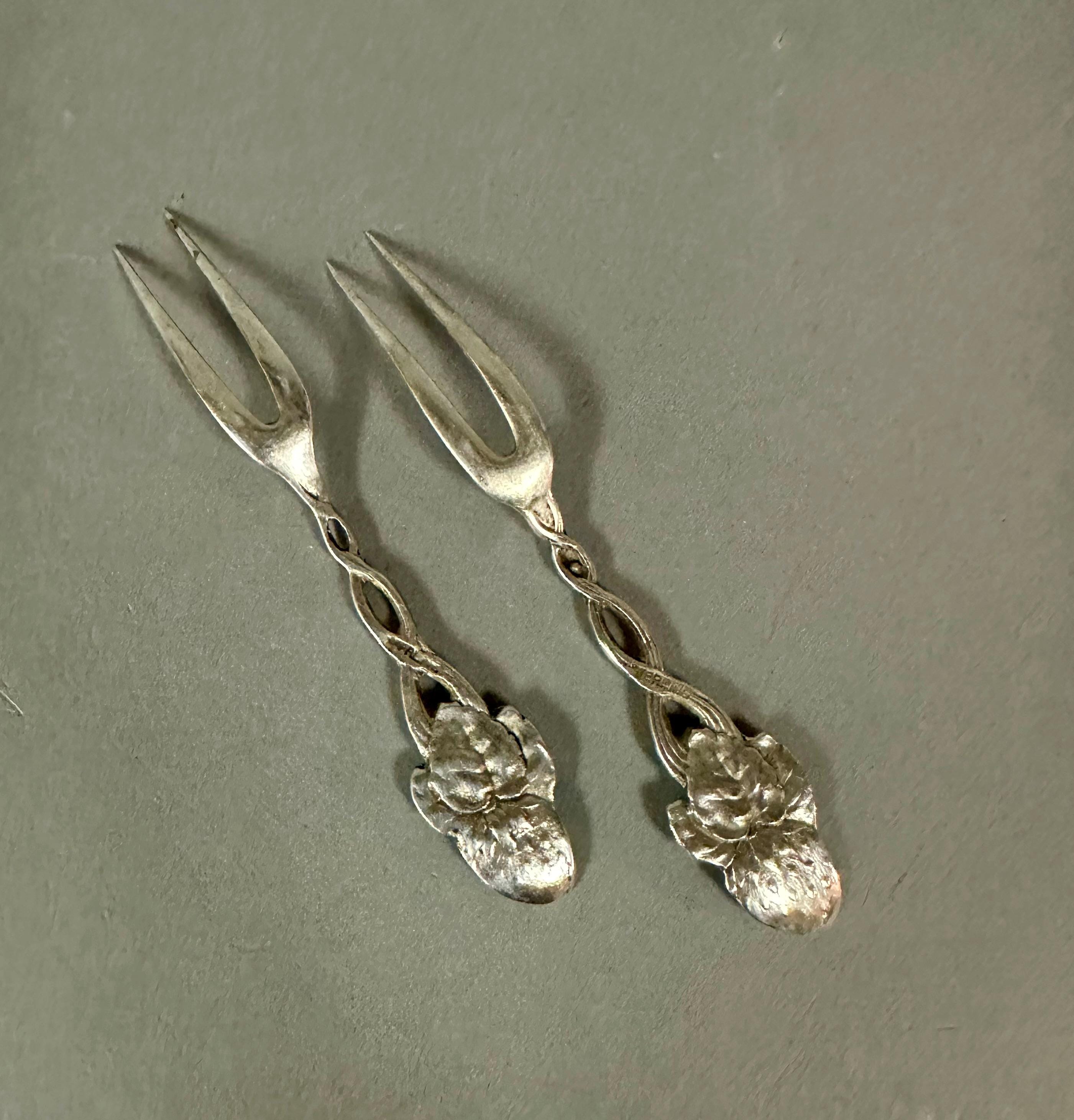 Antique Victorian Pair of Sterling Silver Strawberry Forks 19th C - Etsy