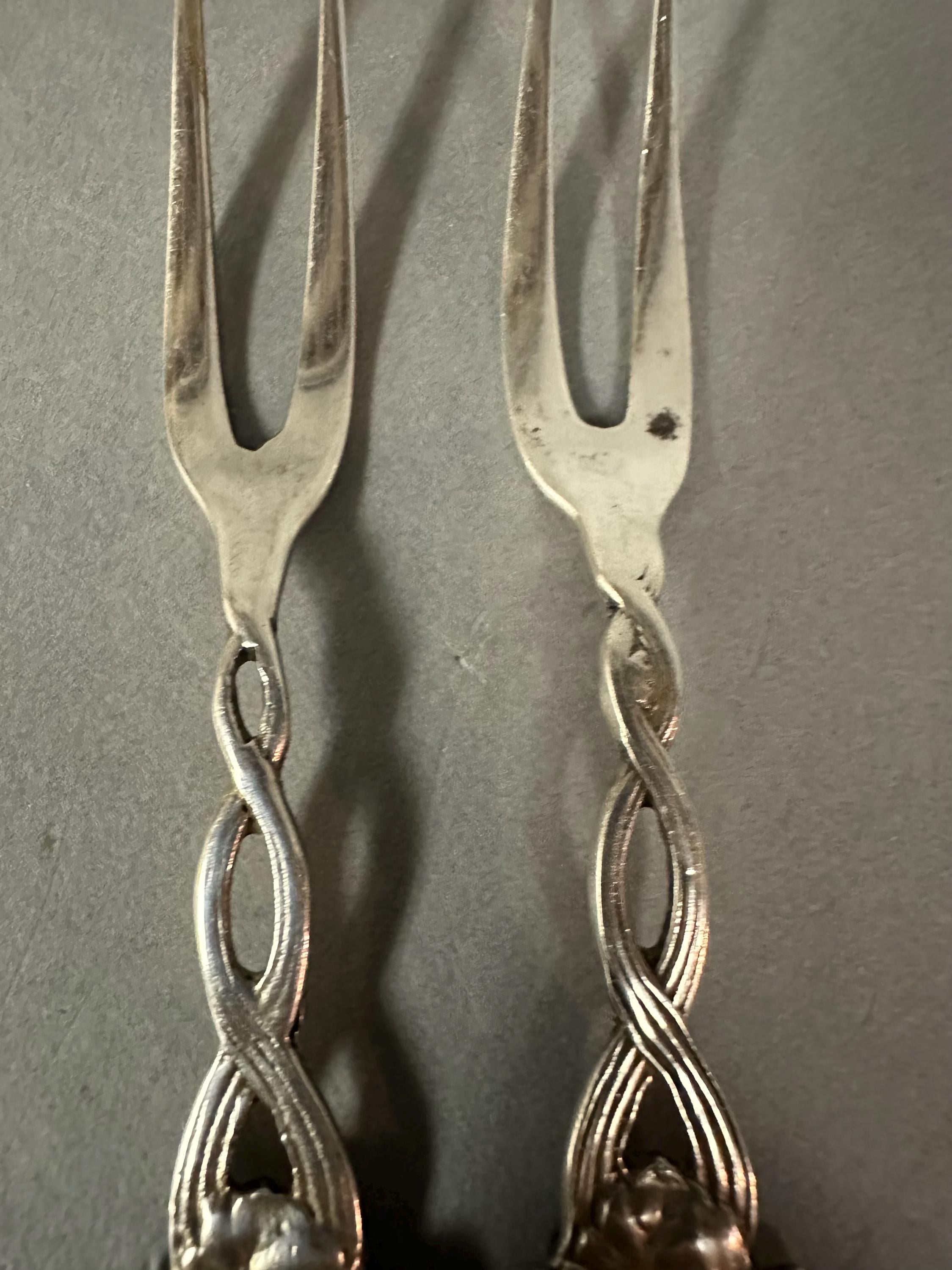 Antique Victorian Pair of Sterling Silver Strawberry Forks 19th C - Etsy