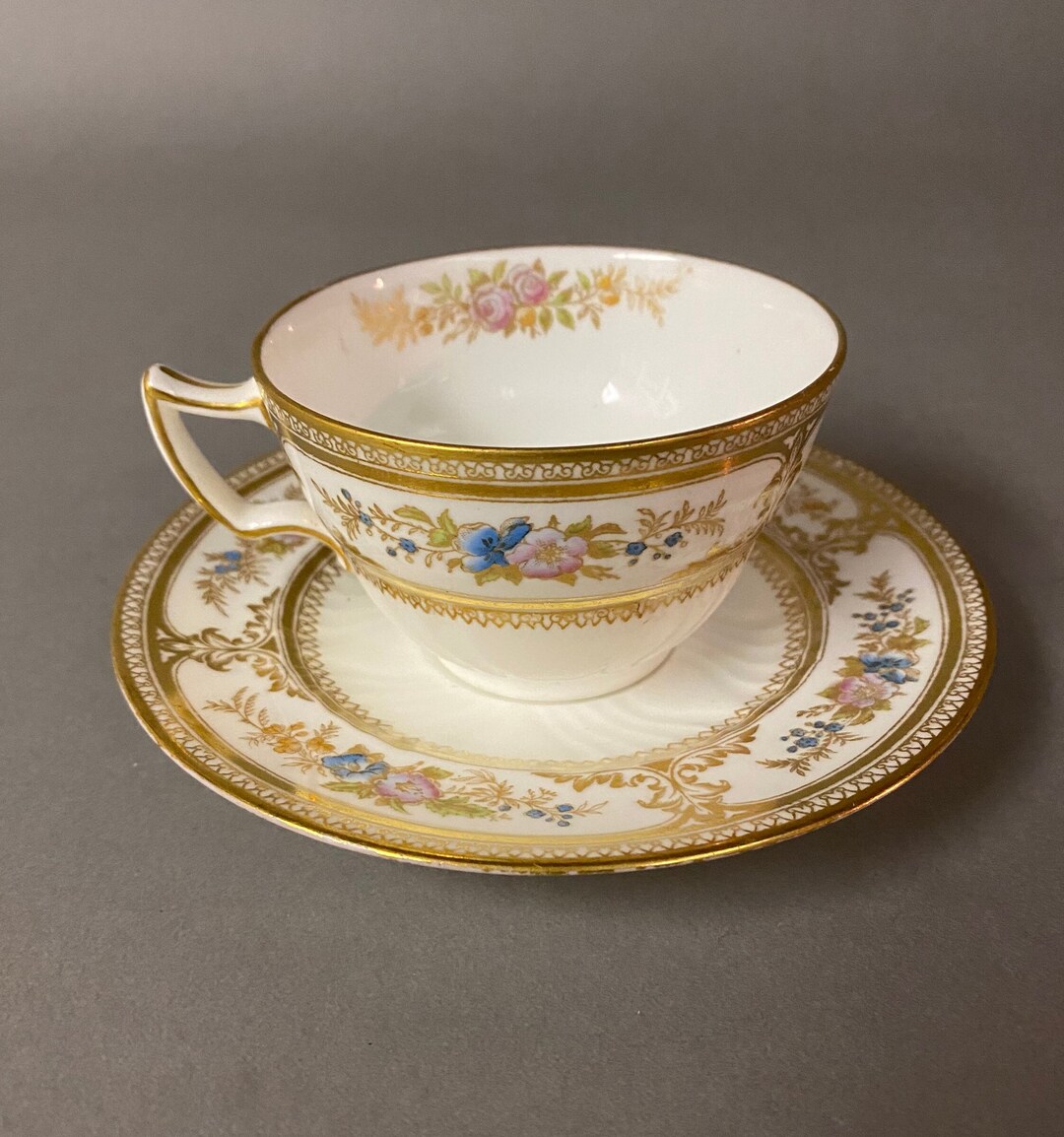 Antique Wedgwood England Porcelain Demitasse Cup and Saucer Circa 1890 ...
