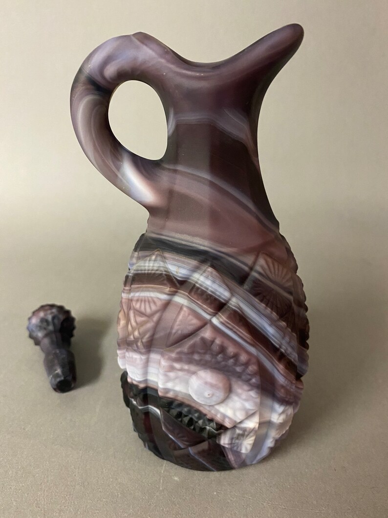 Vintage Imperial Purple Slag Glass Handled Oil Cruet - Etsy
